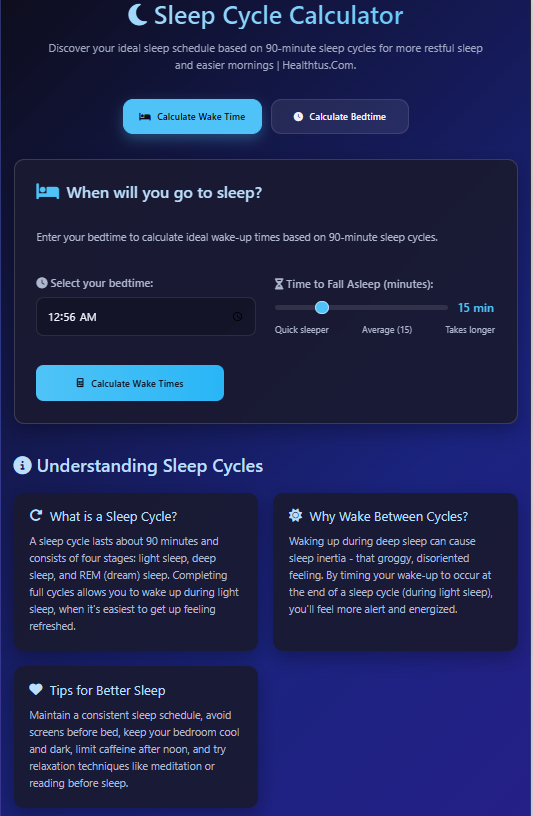 Sleep Calculator: Find The Best Time To Sleep And Wake Up